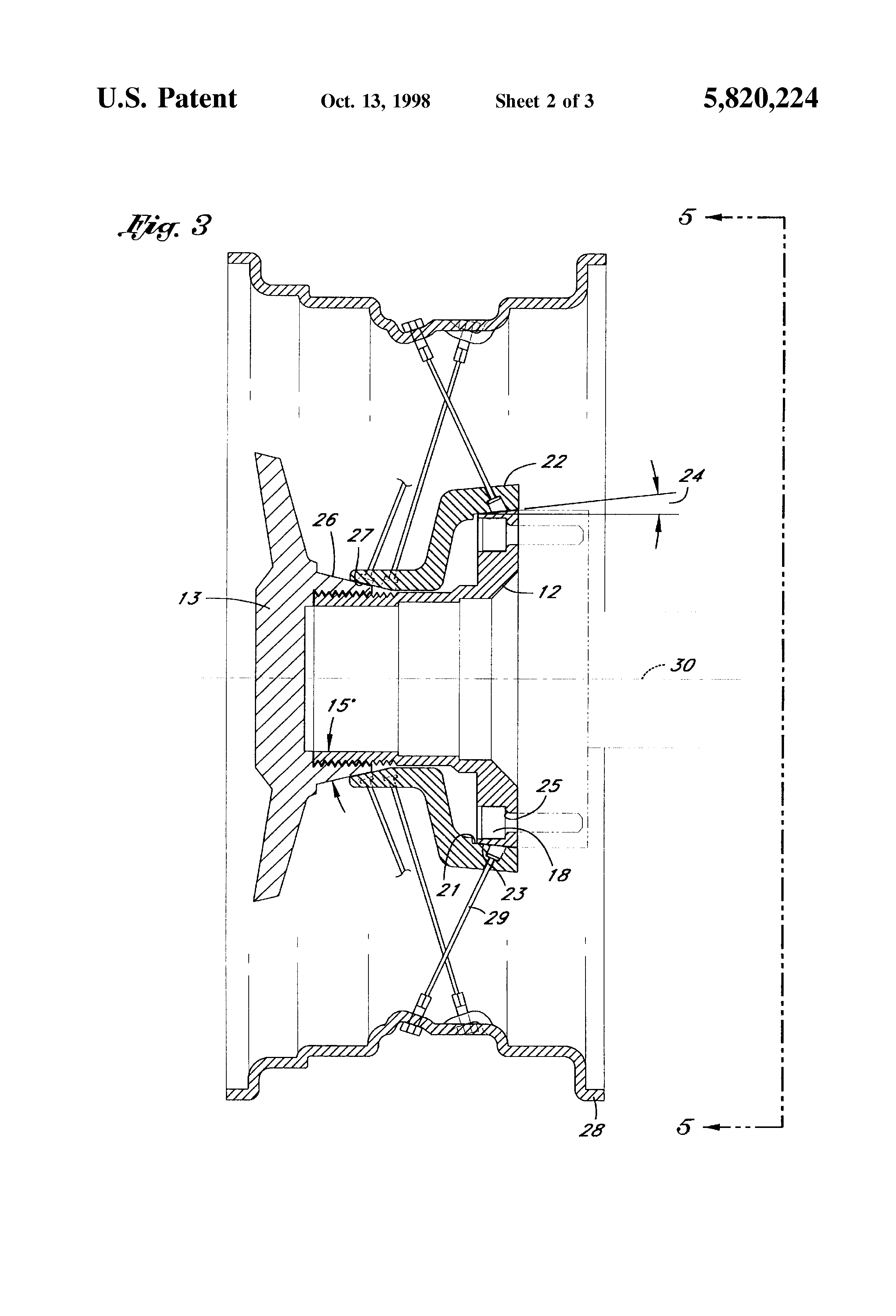 Patent US5820224 - Motor vehicle wheel and wheel support assembly with ...