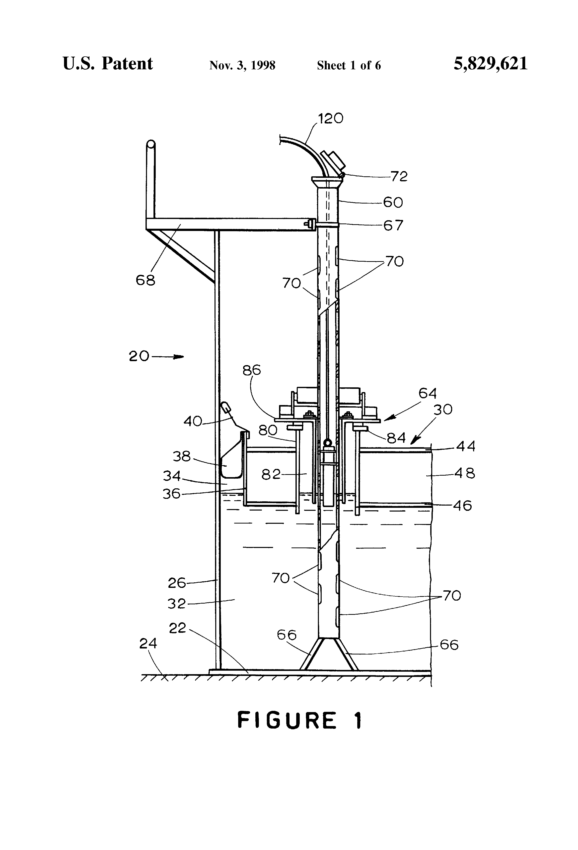 Patent US5829621 - Guide pole fitting seal for floating roof storage ...