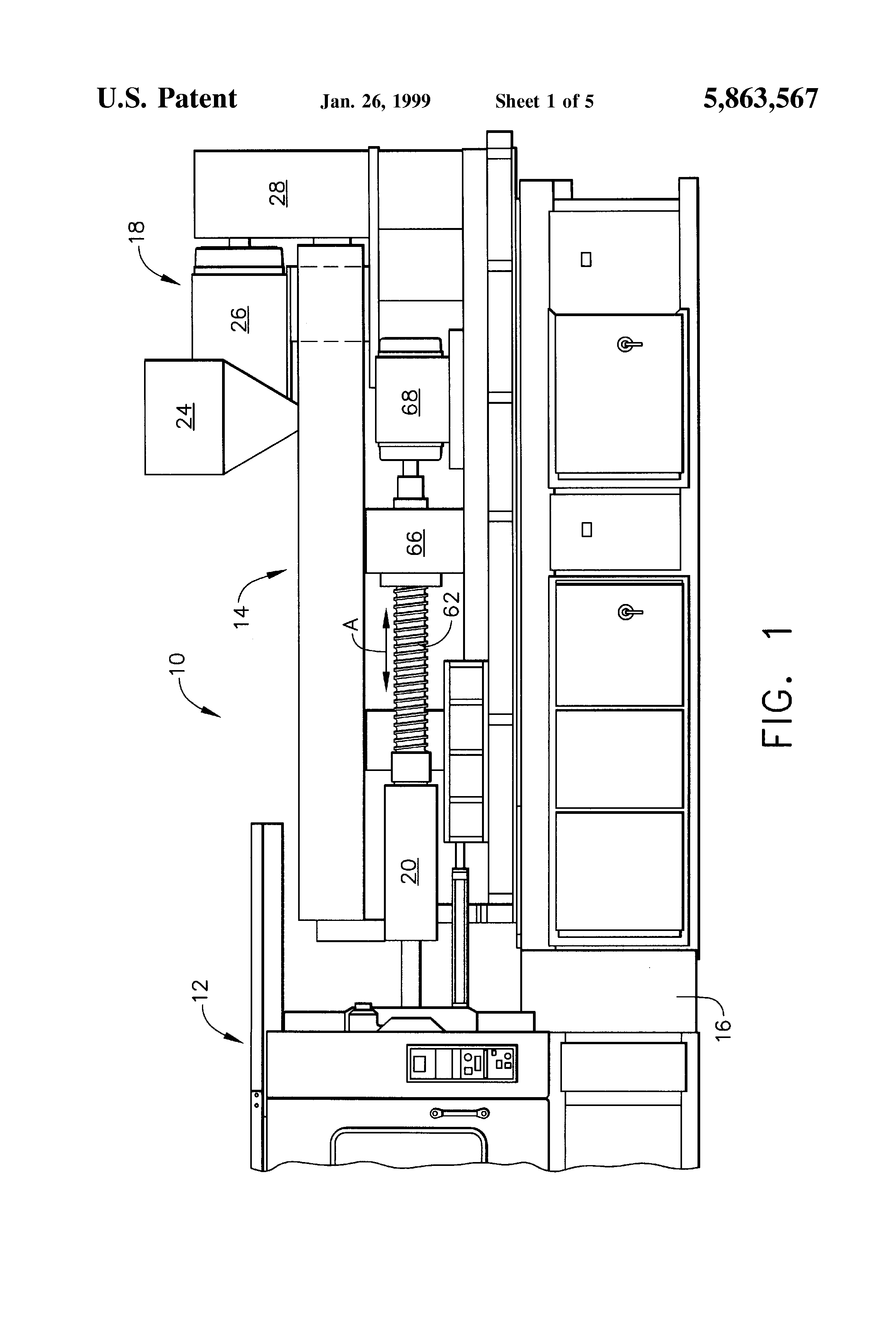 Patent US5863567 - Two-stage electric injection unit for a molding ...
