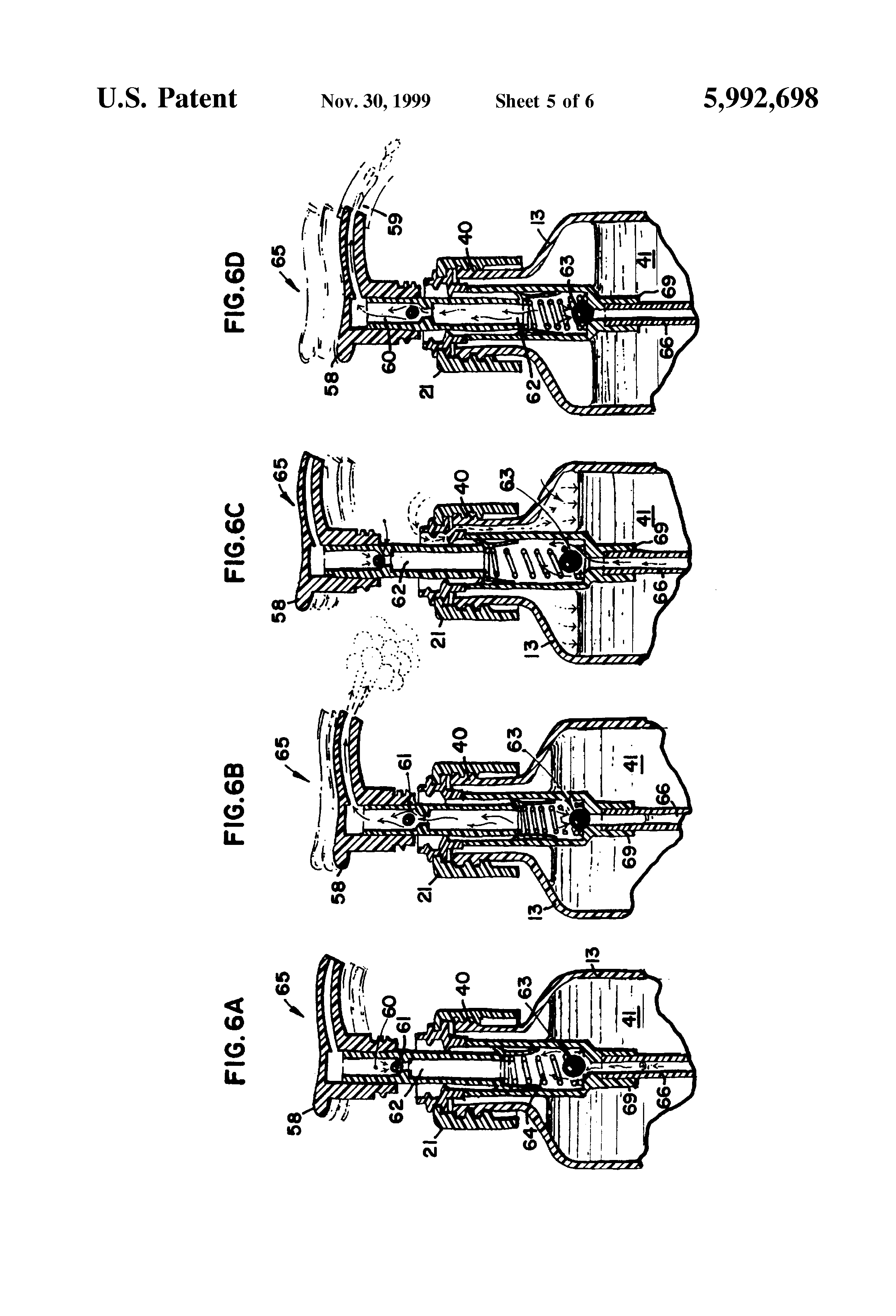 Patent US5992698 - Liquid soap dispenser - Google Patents