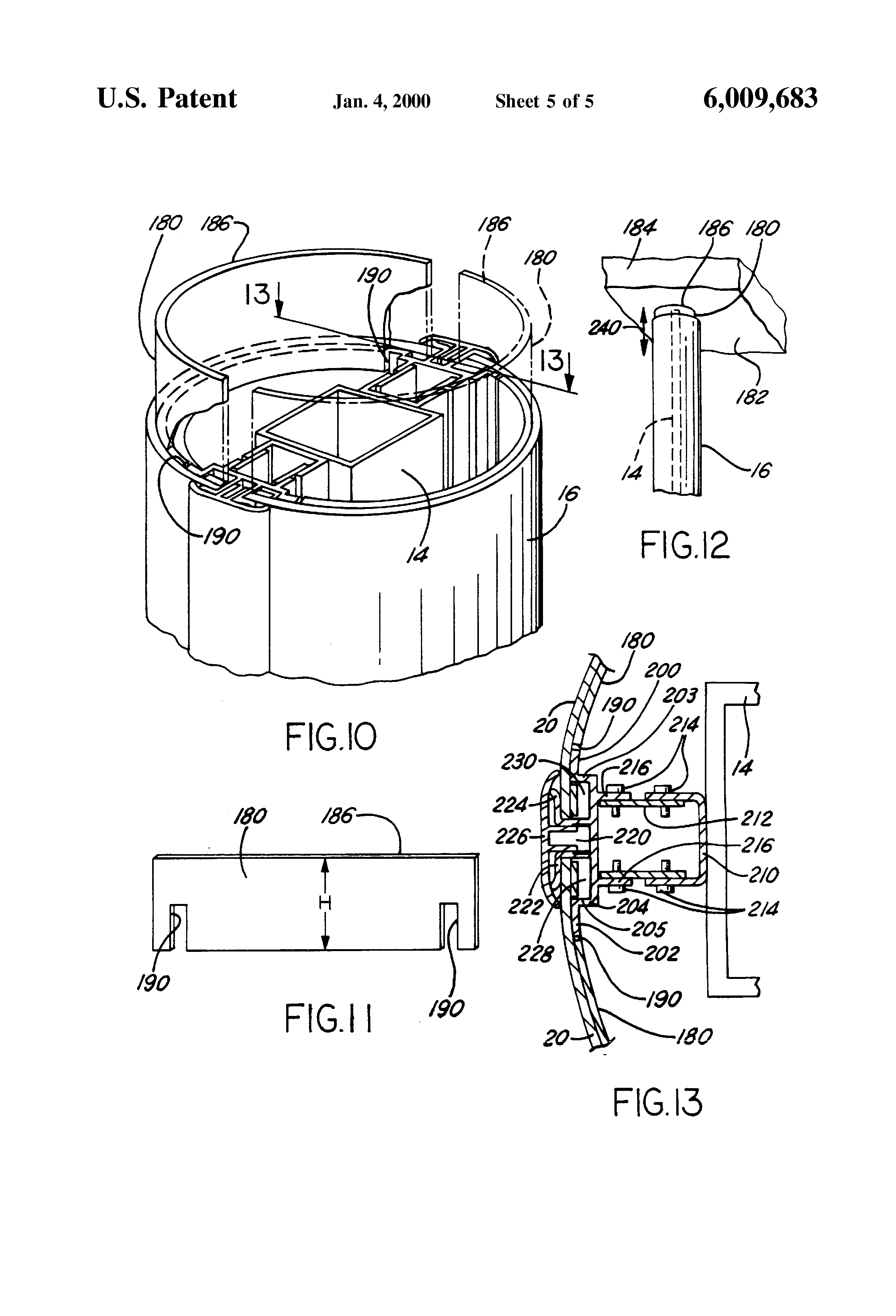 Patent US6009683 - Round column cladding system - Google Patents